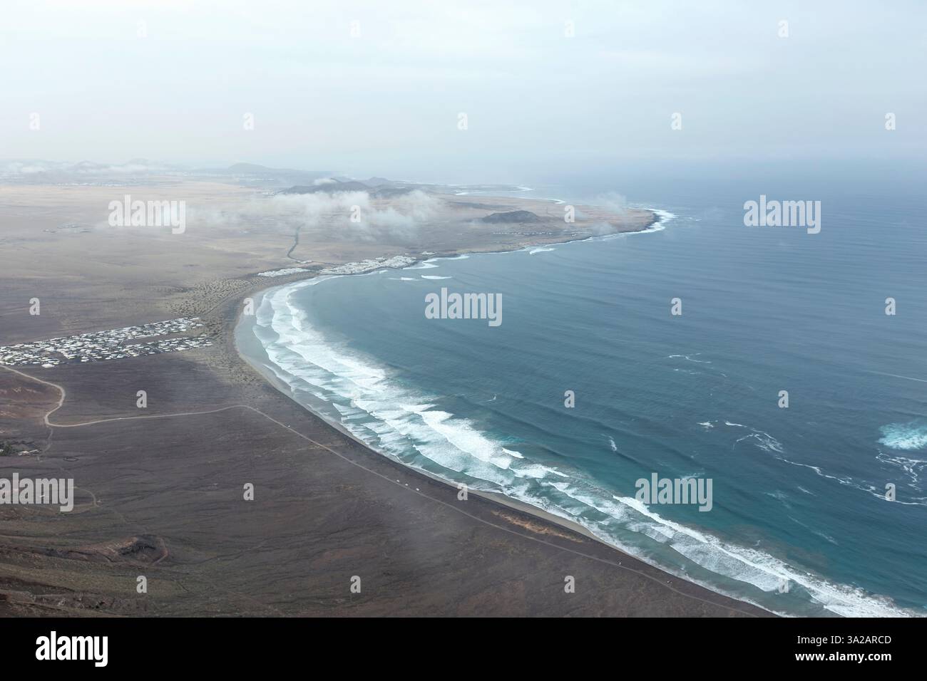 View from El Risco de Famara viewpoint, Lanzarote, Canary islands ...