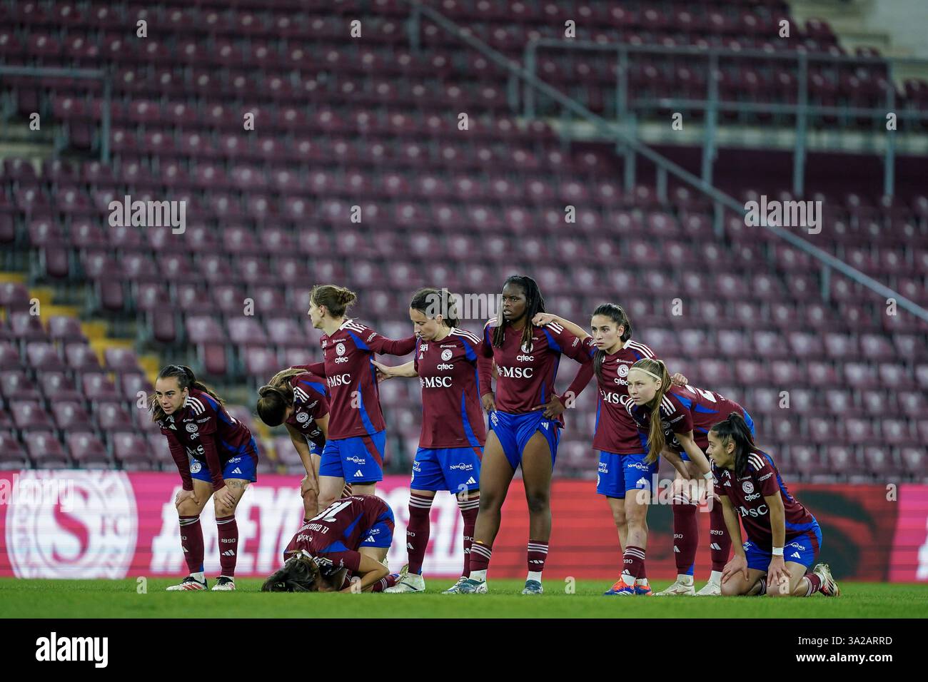 Lancy, Switzerland. 12th Mar, 2025. 12/03/2025, Lancy, Stade de Geneve ...