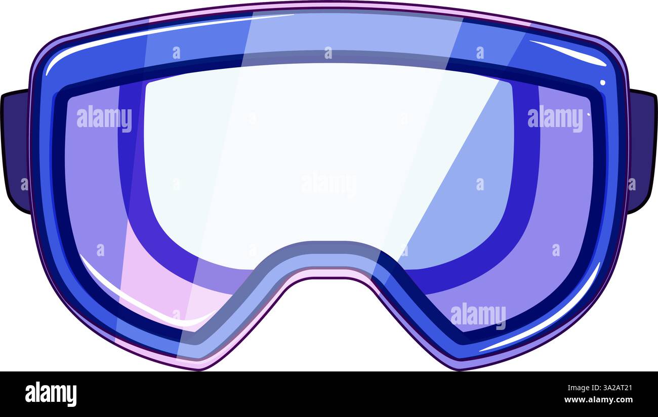lens goggles ski cartoon vector illustration Stock Vector Image & Art ...