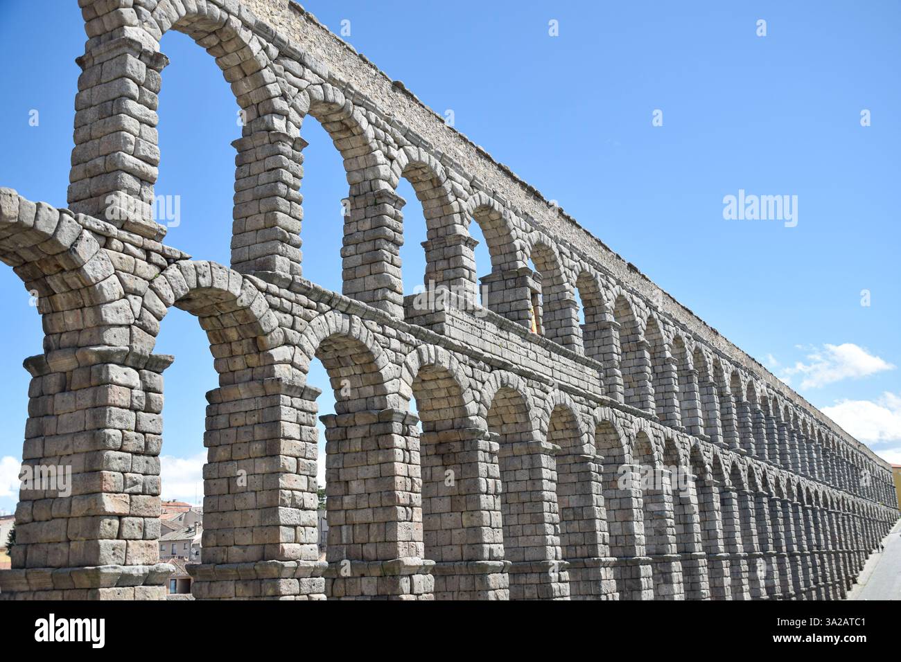 Right side view of Segovia Aqueduct, Roman construction for ...