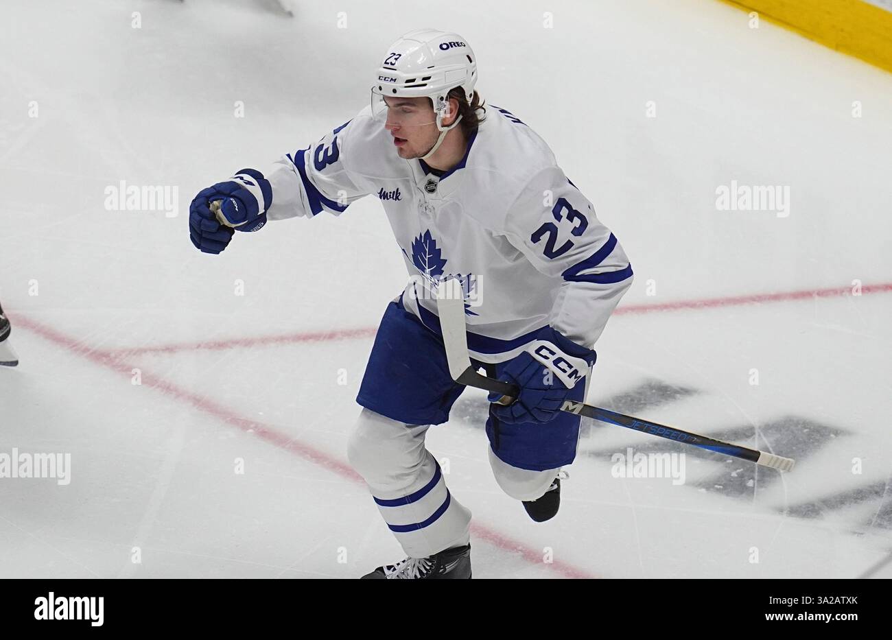 Toronto Maple Leafs left wing Matthew Knies (23) in the first period of ...