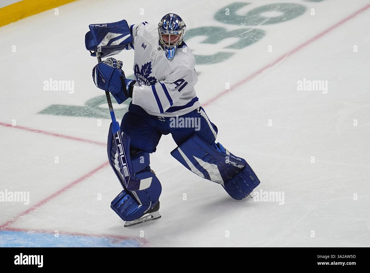 Toronto Maple Leafs goaltender Anthony Stolarz (41) in the third period ...