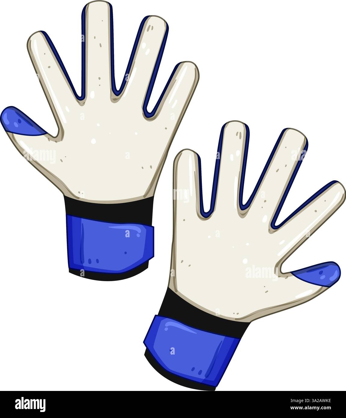 comfort goalkeeper gloves cartoon vector illustration Stock Vector ...