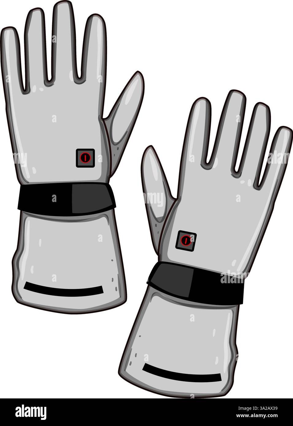 electric gloves heated cartoon vector illustration Stock Vector Image ...