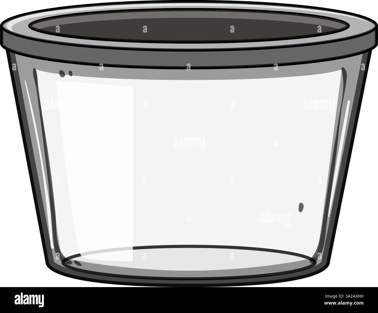Freezer Glass Food Storage Container Cartoon Vector Illustration Stock