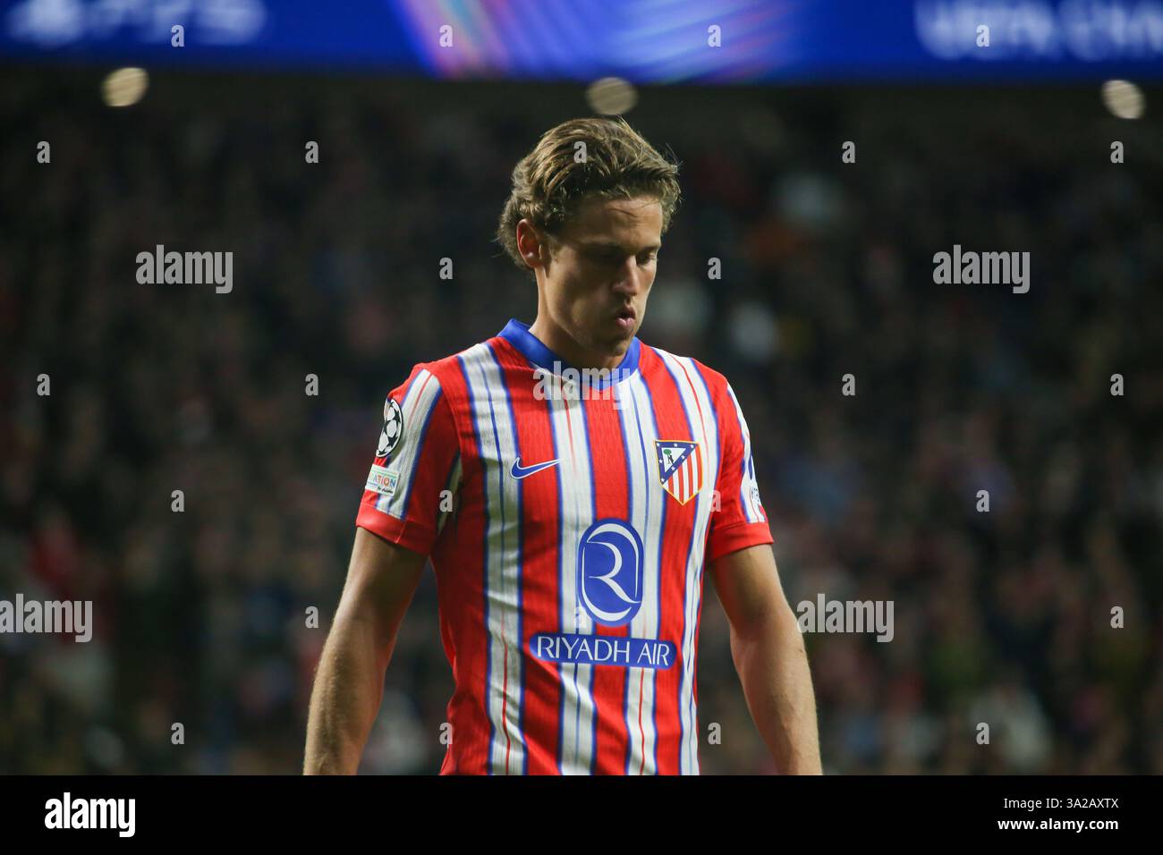 Madrid, Spain, March 12, 2025: Atlético de Madrid's Marcos Llorente (14 ...