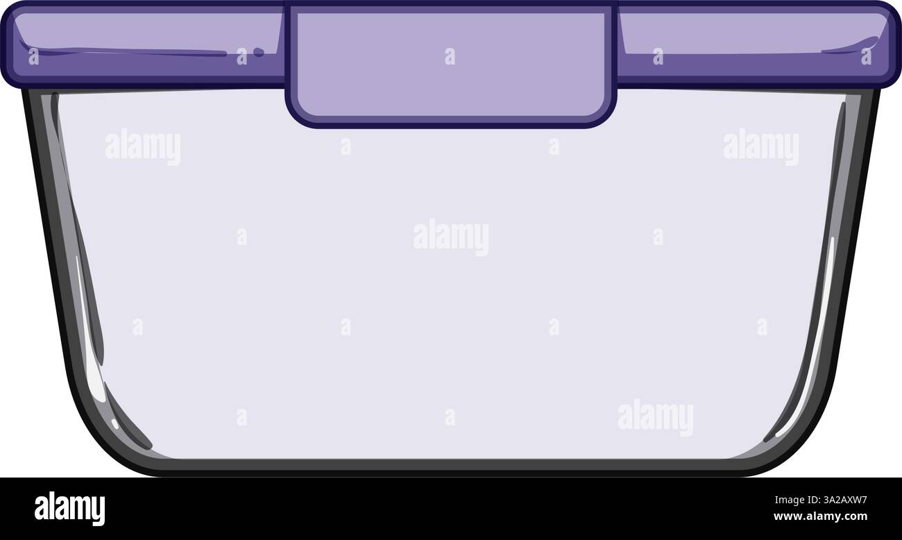 microwaveable glass food storage container cartoon vector illustration ...