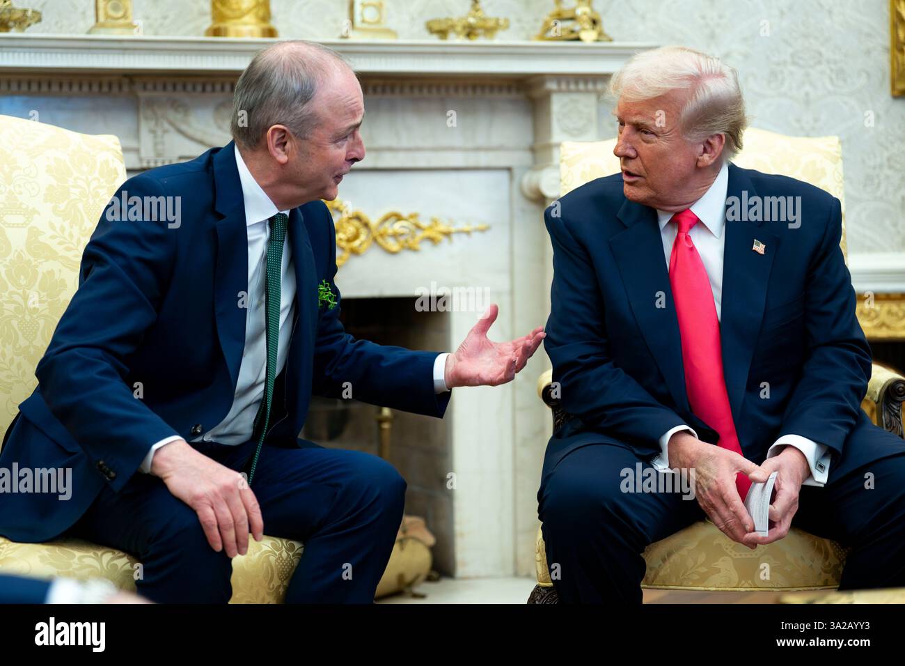 United States President Donald Trump meets with Irish Taoiseach Micheal ...