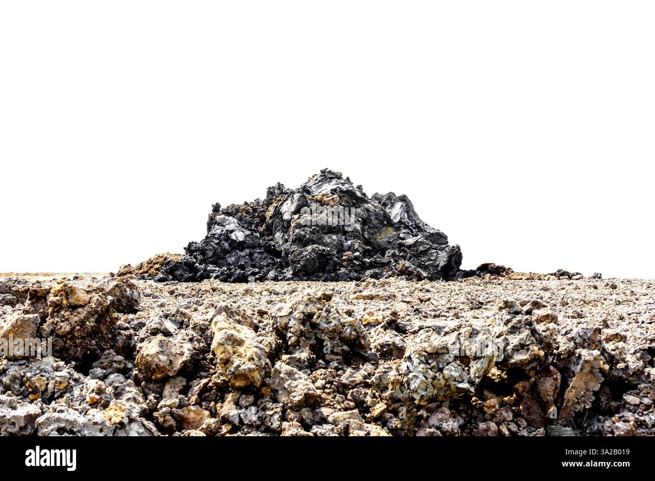 Soil of land with pile of soil on the ground for gardening or ...