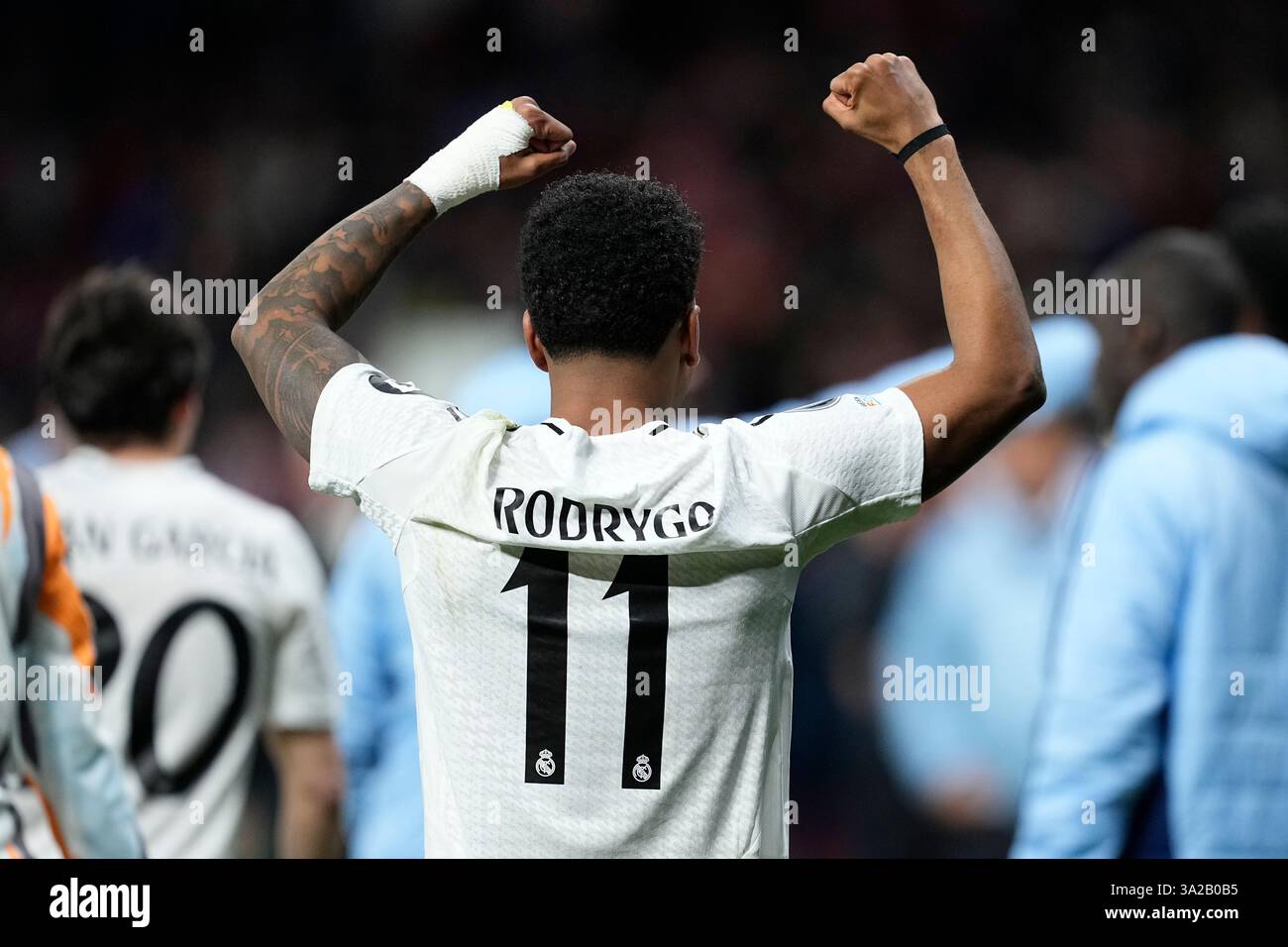 Rodrygo Goes of Real Madrid celebrates the victory in the penalty ...
