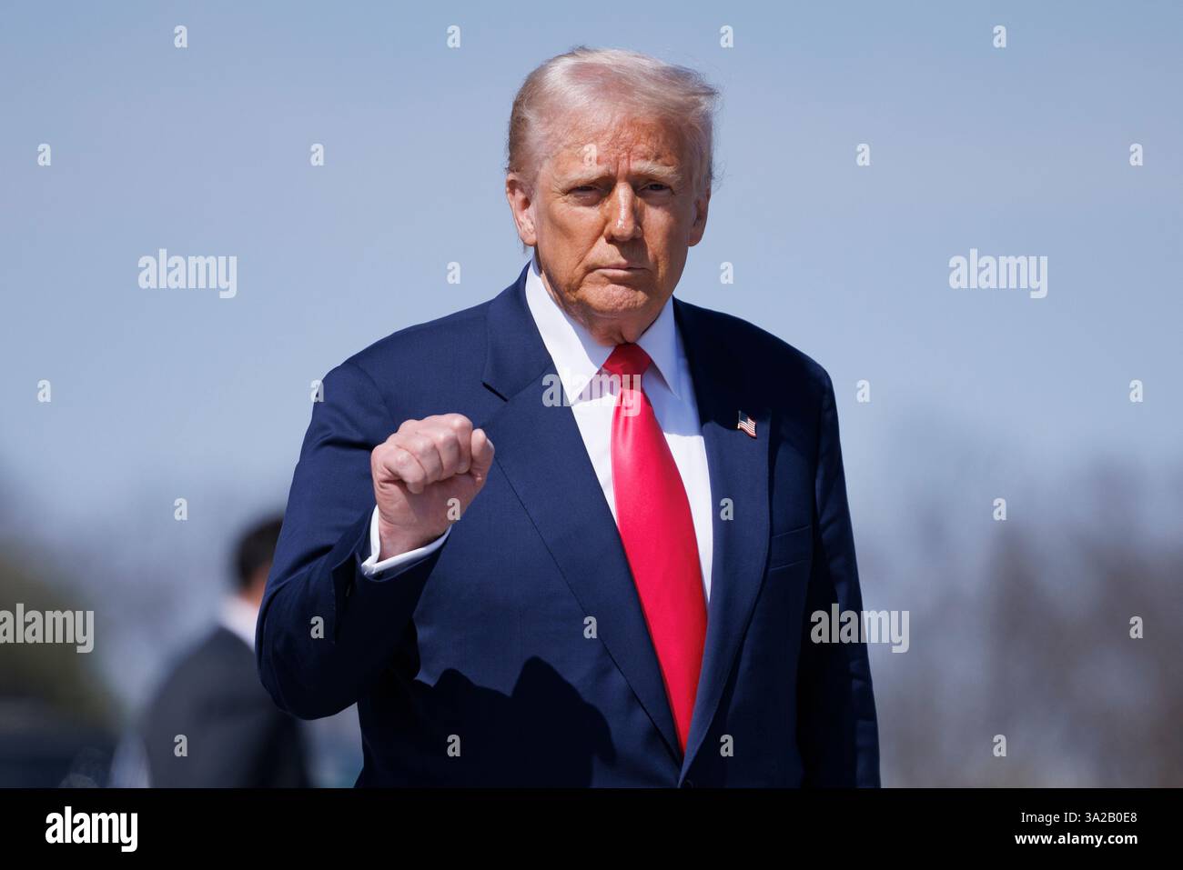 United States President Donald J Trump departs a reception with Micheál ...