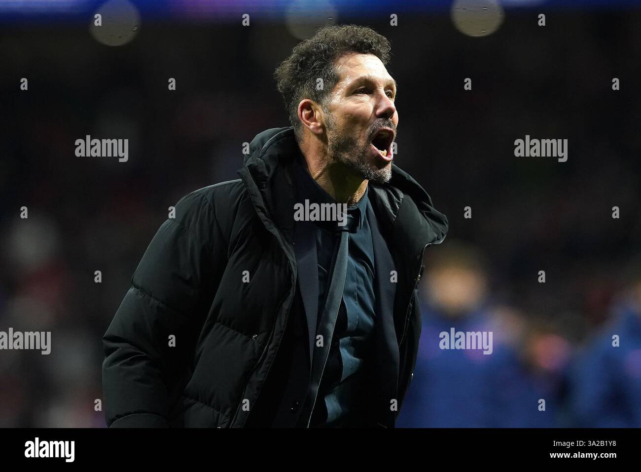 Atletico de Madrid's coach Diego Pablo Cholo Simeone during Champions ...