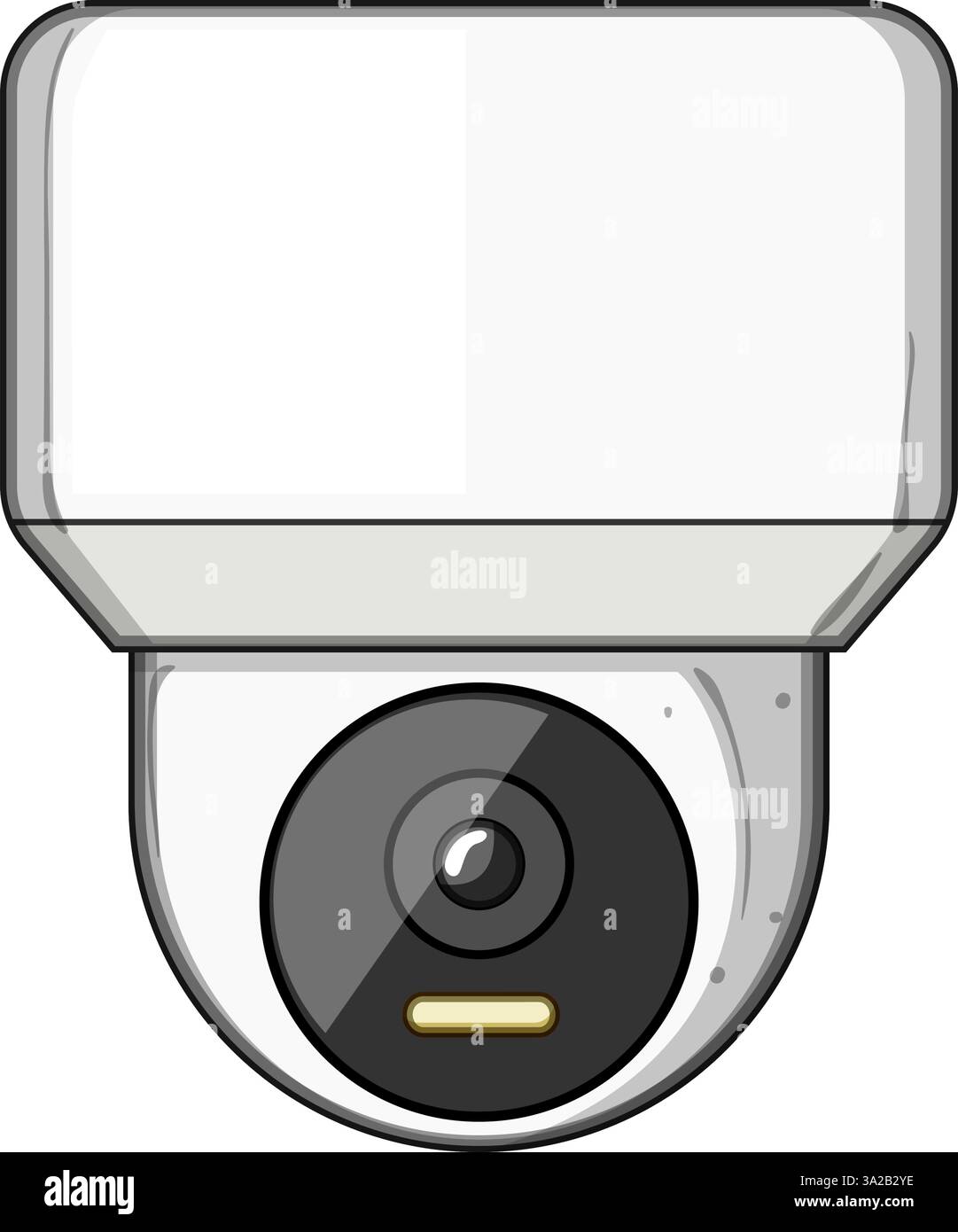 technology facial recognition camera cartoon vector illustration Stock ...