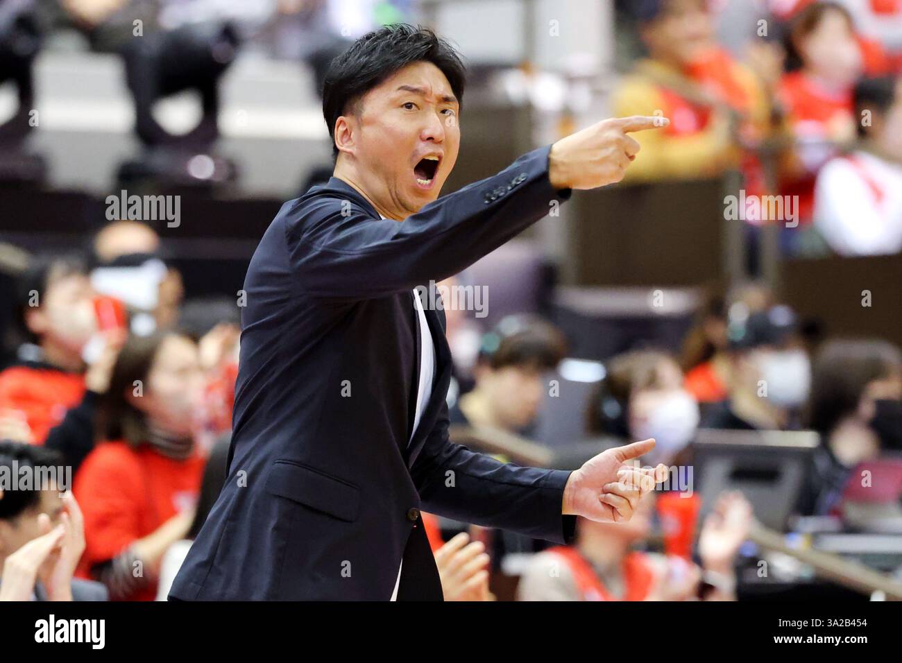 Chiba, Japan. 12th Mar, 2025. Yuta Miyanaga (Ballooners) Basketball : 2024-25 B.LEAGUE B1 game ...