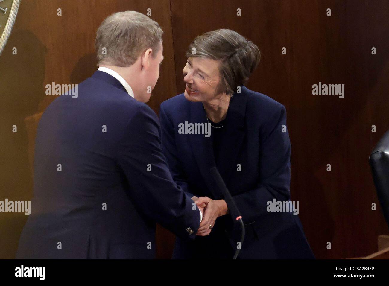 Speaker of the House Destin Hall, R-Caldwell, left, greets North ...