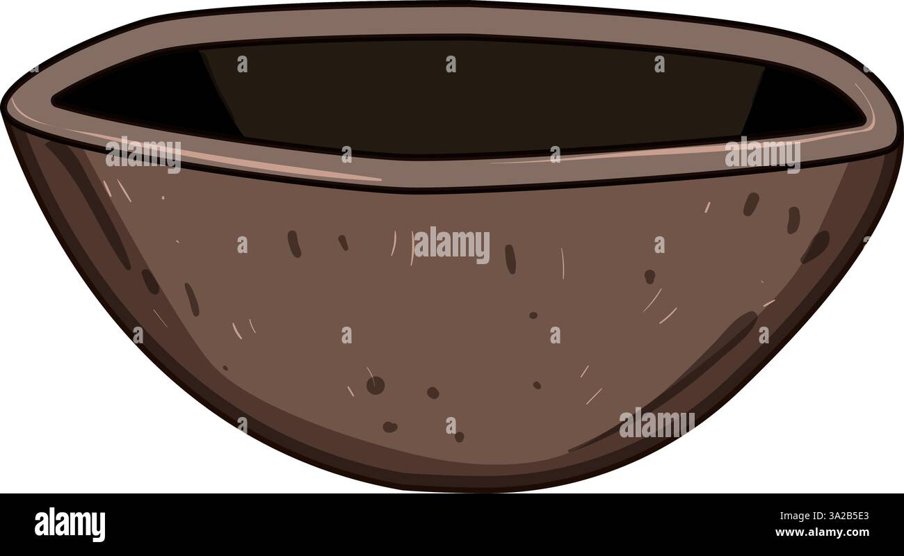 vintage decorative bowl cartoon vector illustration Stock Vector Image ...