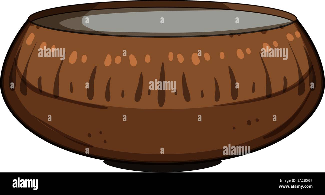 handmade decorative bowl cartoon vector illustration Stock Vector Image ...