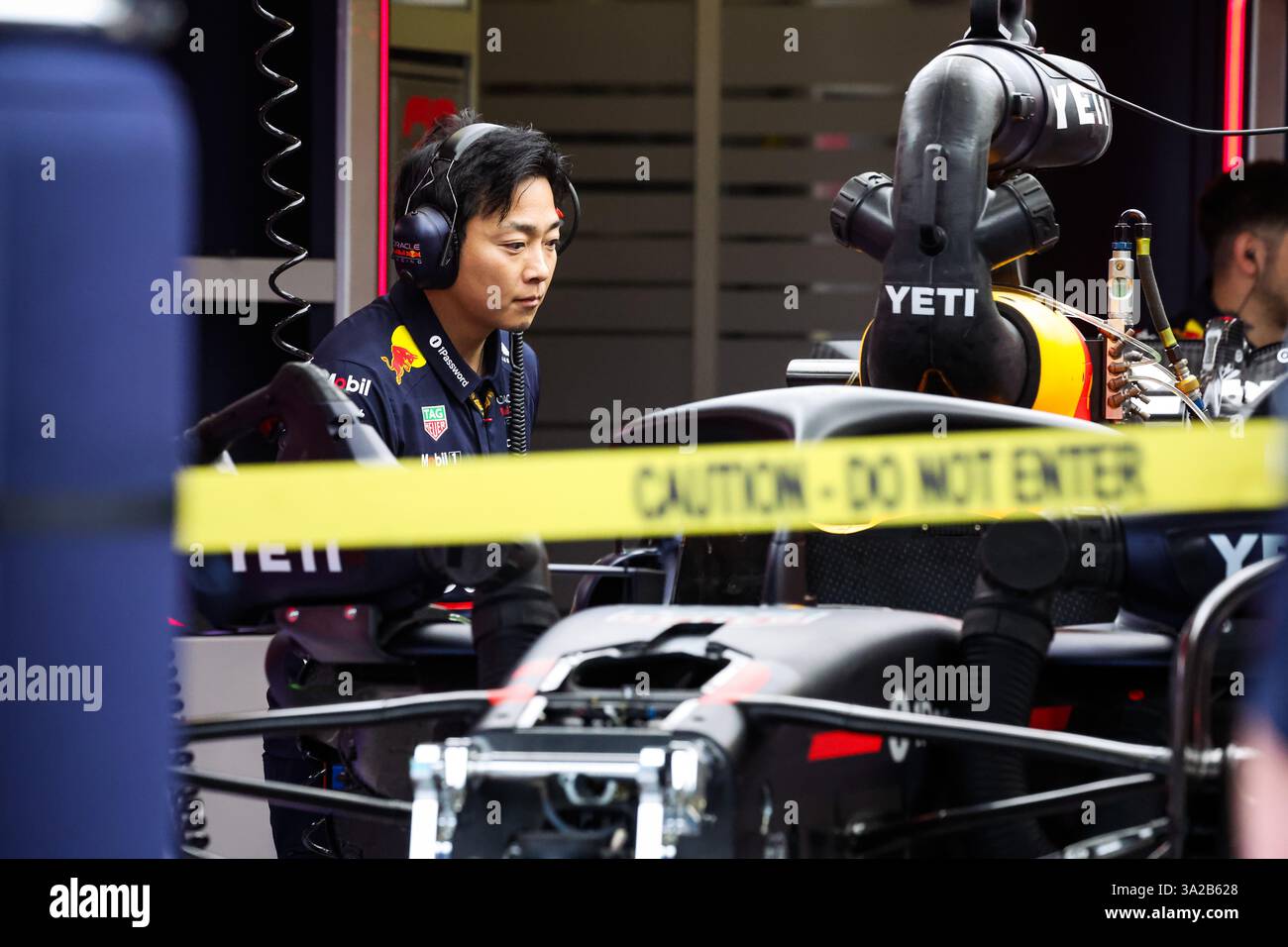 Honda powertrain technician at Red Bull Racing during the Formula 1 ...