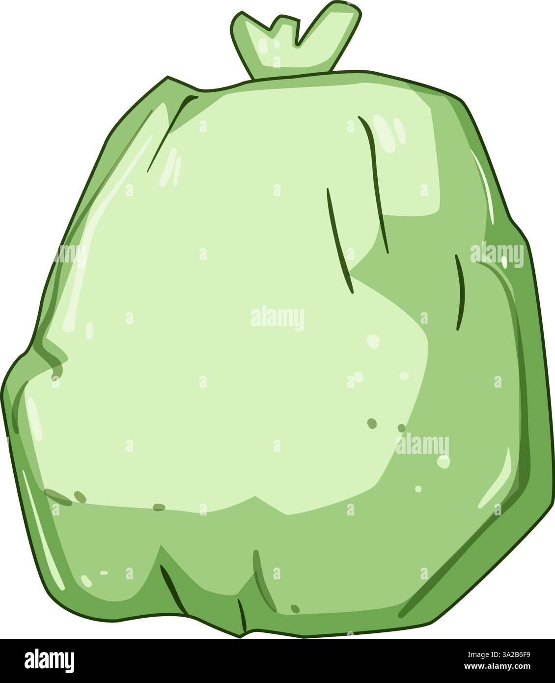 natural compostable trash bag cartoon vector illustration Stock Vector ...