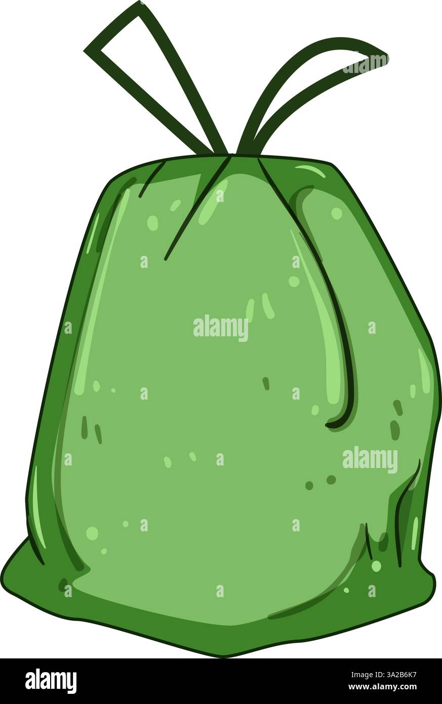 organic compostable trash bag cartoon vector illustration Stock Vector ...
