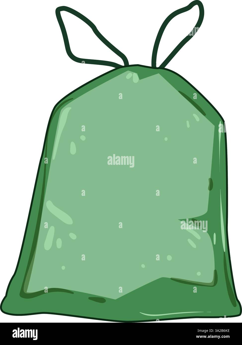 environment compostable trash bag cartoon vector illustration Stock ...