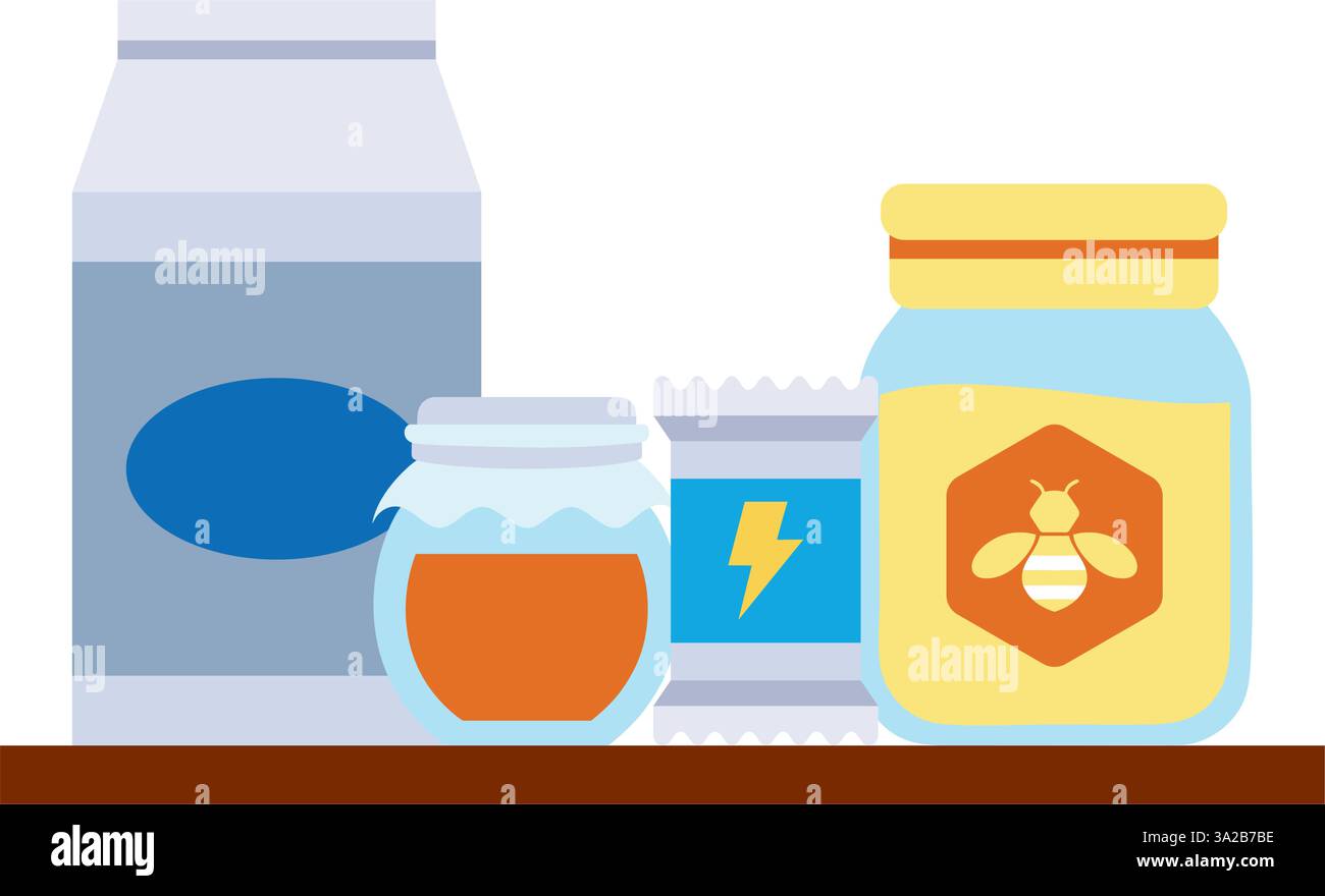 Emergency food storage Stock Vector Images - Alamy