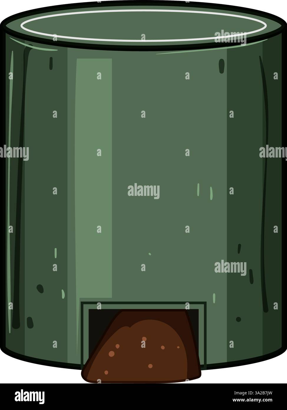 kitchen compost bin cartoon vector illustration Stock Vector Image ...