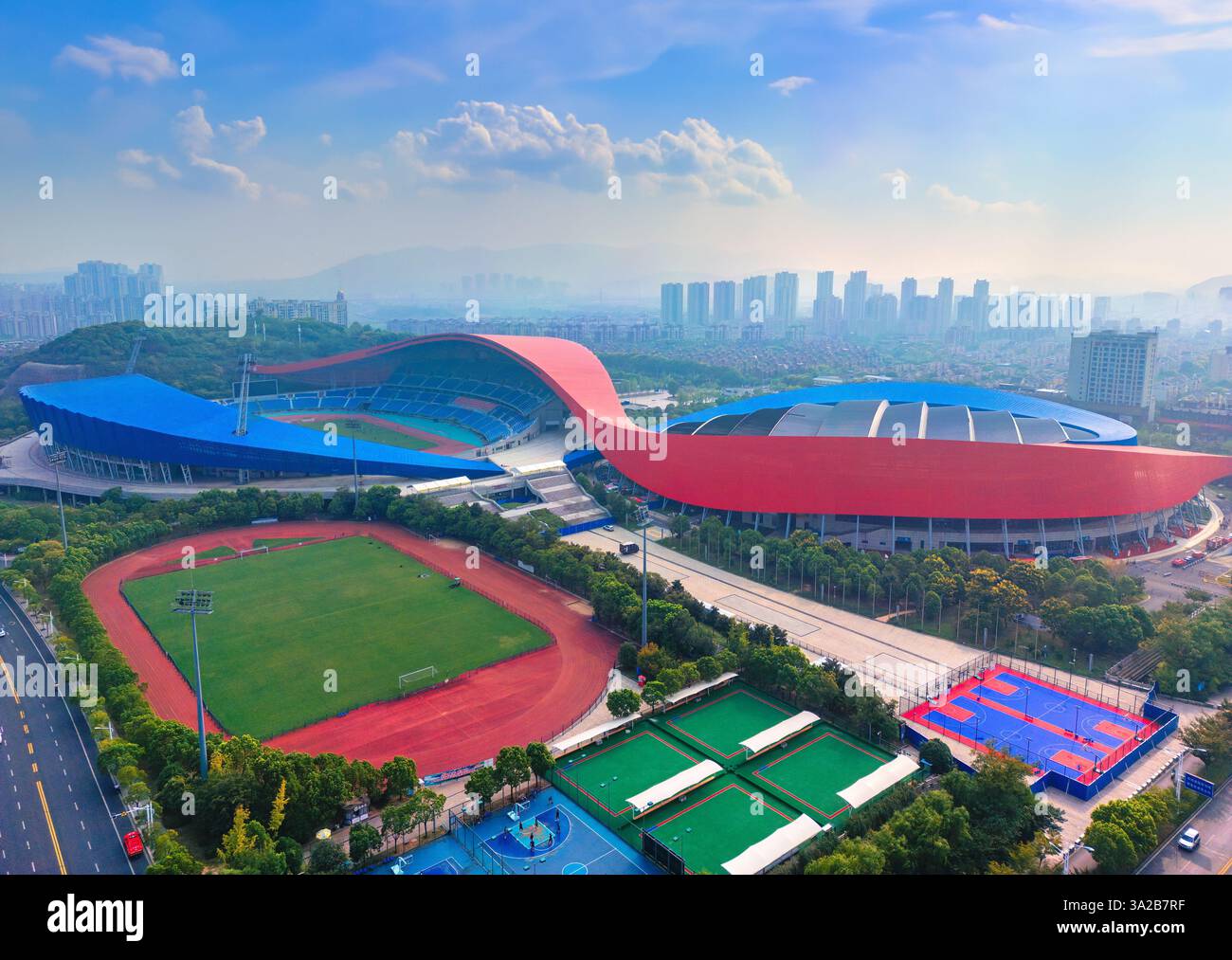 Zhenjiang Sports Exhibition Center, Jiangsu Province, China Stock Photo ...