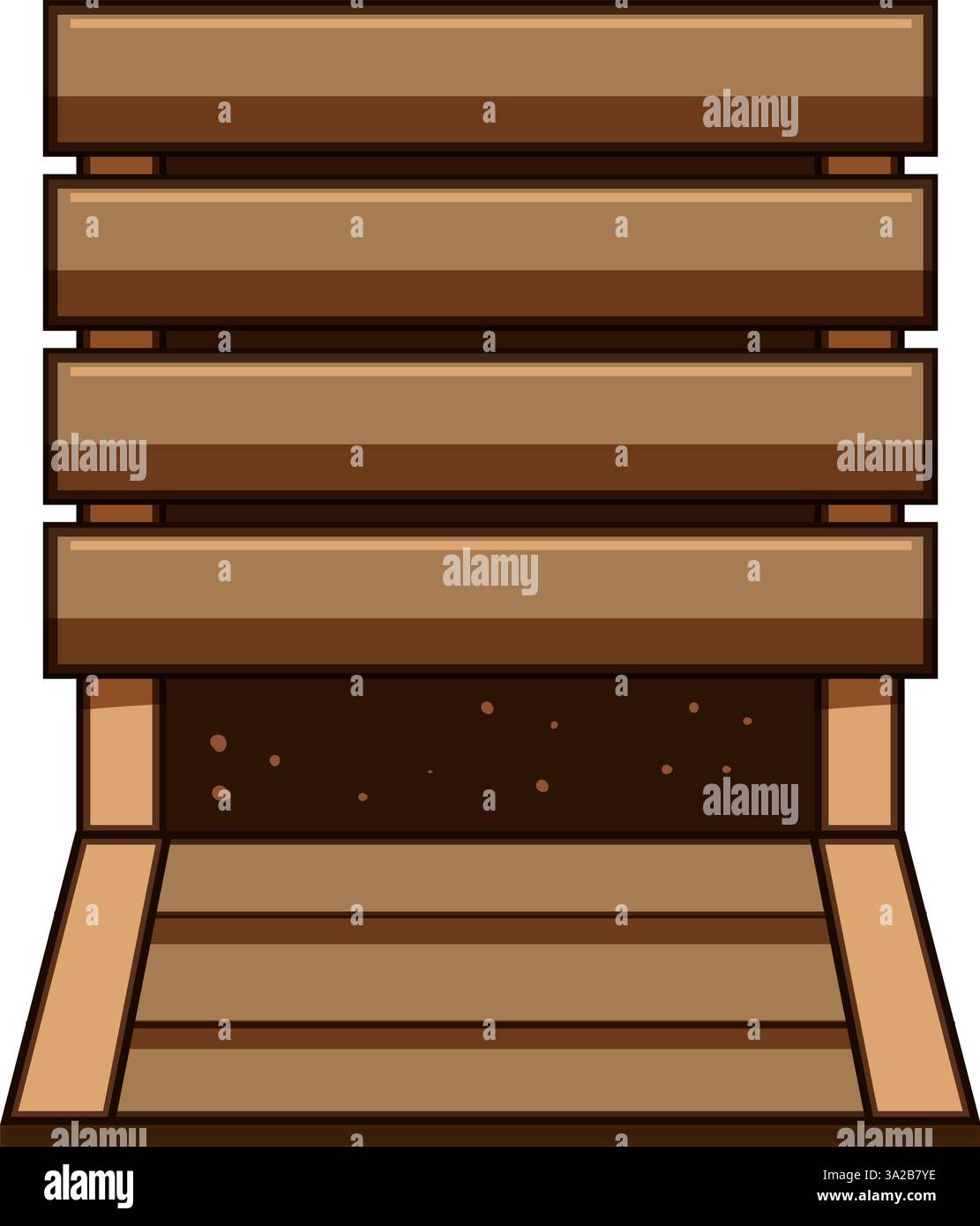 organic compost bin cartoon vector illustration Stock Vector Image ...