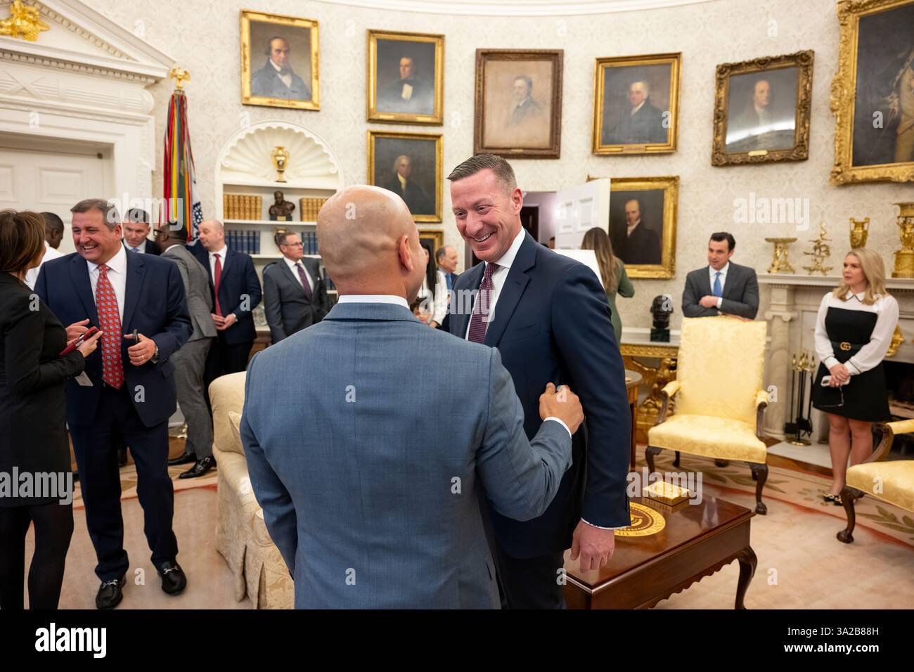 President Donald Trump holds a ceremonial swearing-in for Director of ...