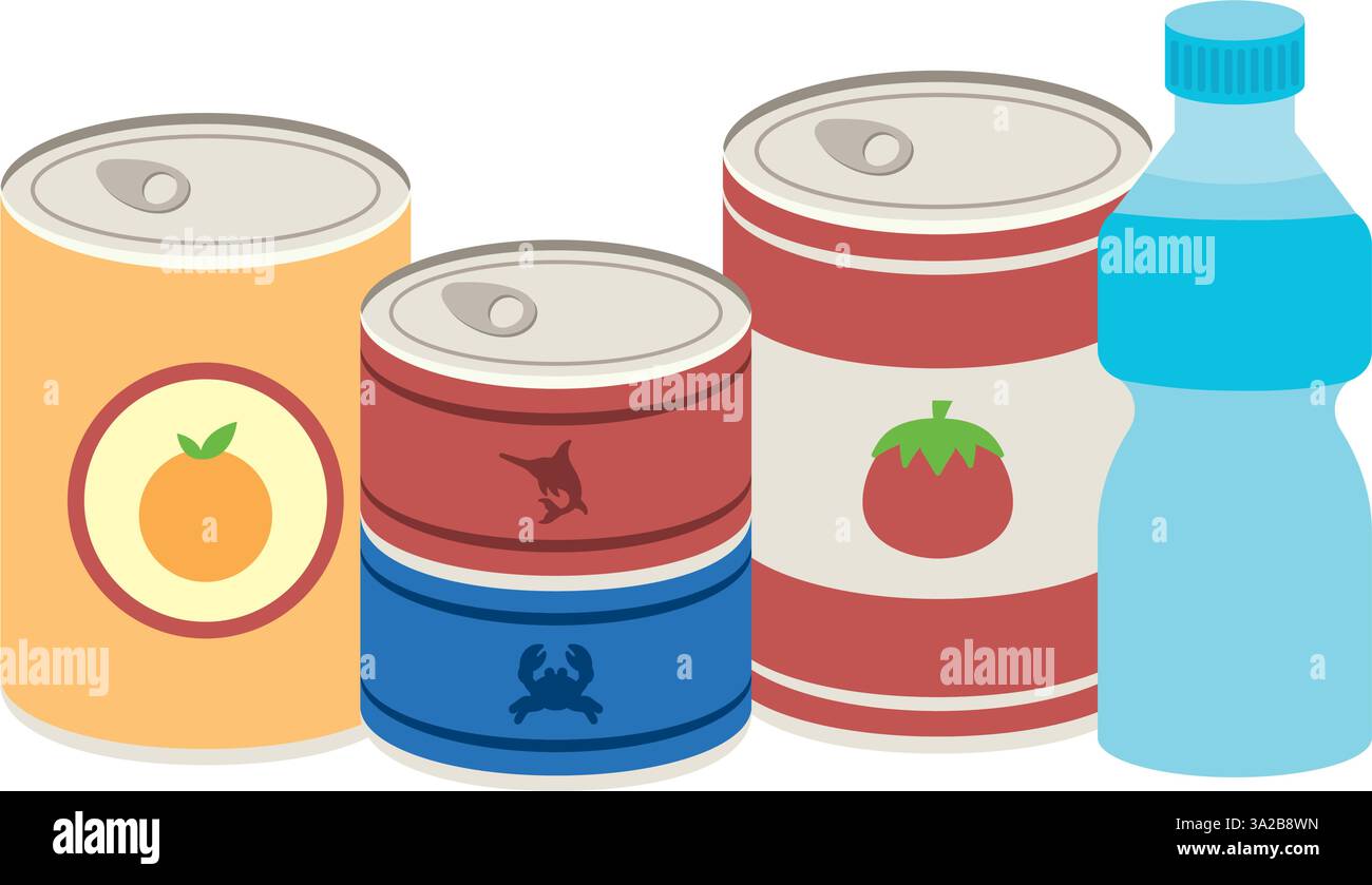 Emergency survival food Cut Out Stock Images & Pictures - Alamy