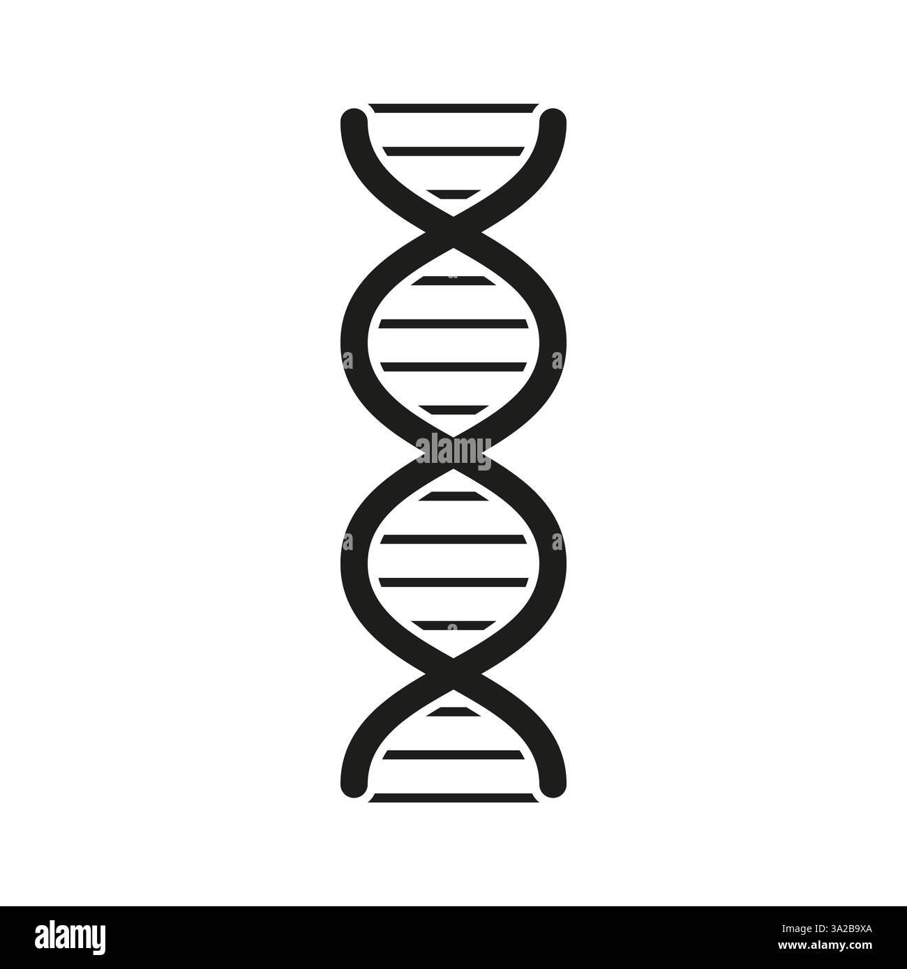 DNA helix icon. Genetic structure symbol. Molecular science shape ...