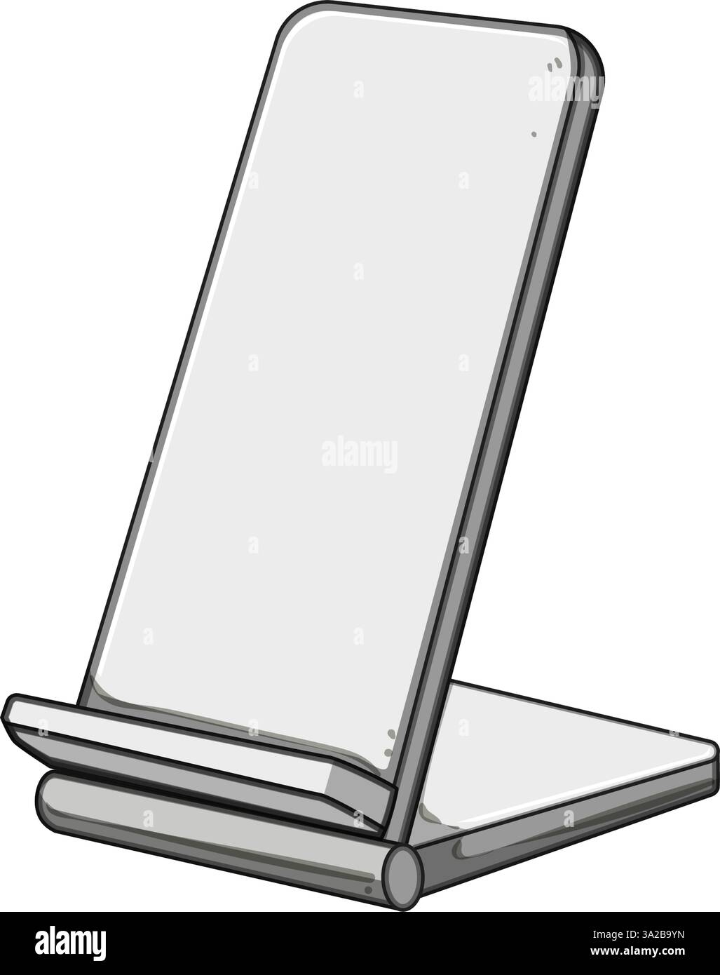 efficient charging stand wireless cartoon vector illustration Stock ...