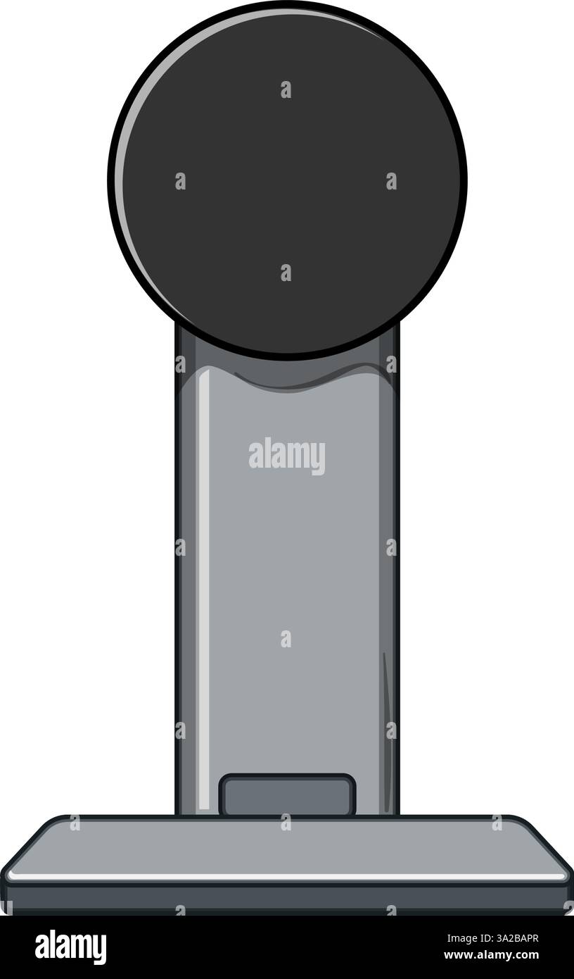 qi charging stand wireless cartoon vector illustration Stock Vector ...