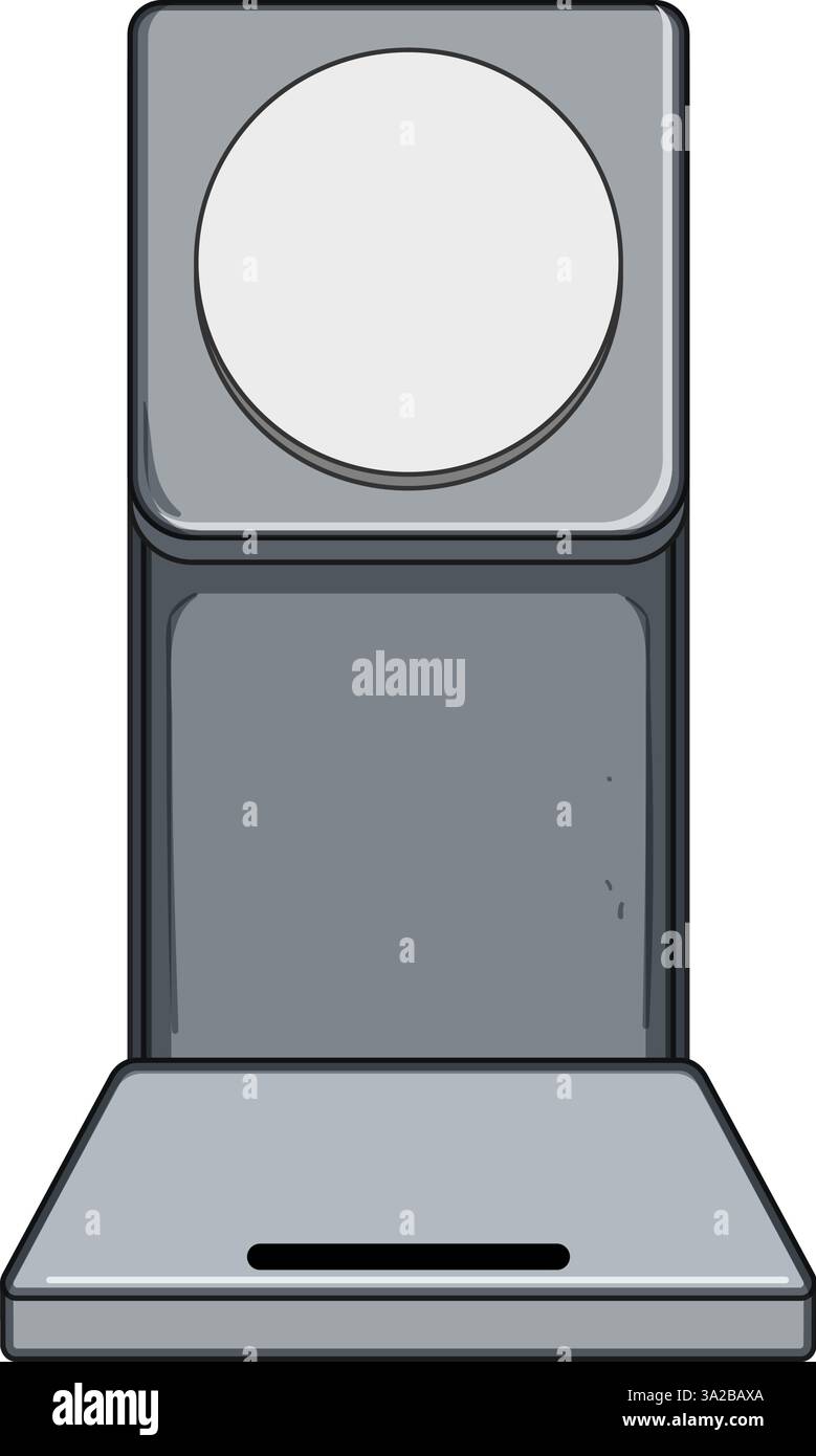 station charging stand wireless cartoon vector illustration Stock ...