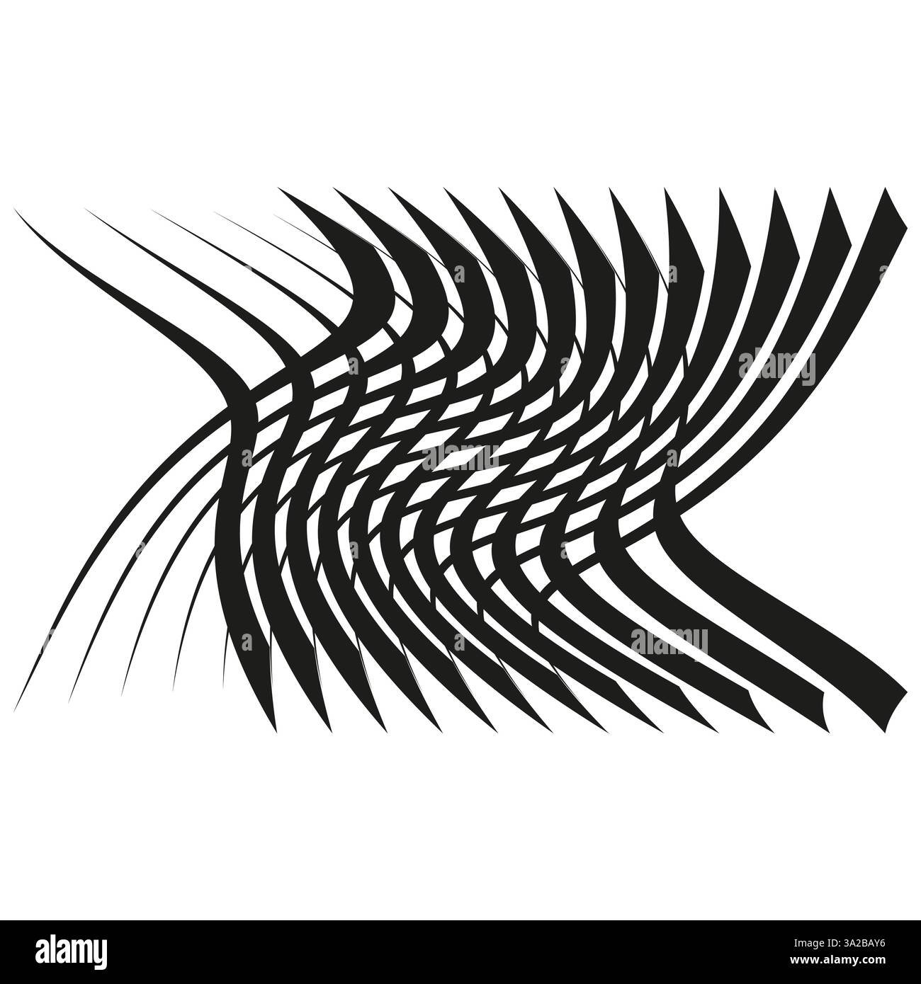 Wave pattern icons. Black vector symbols. Angular line shapes. White ...