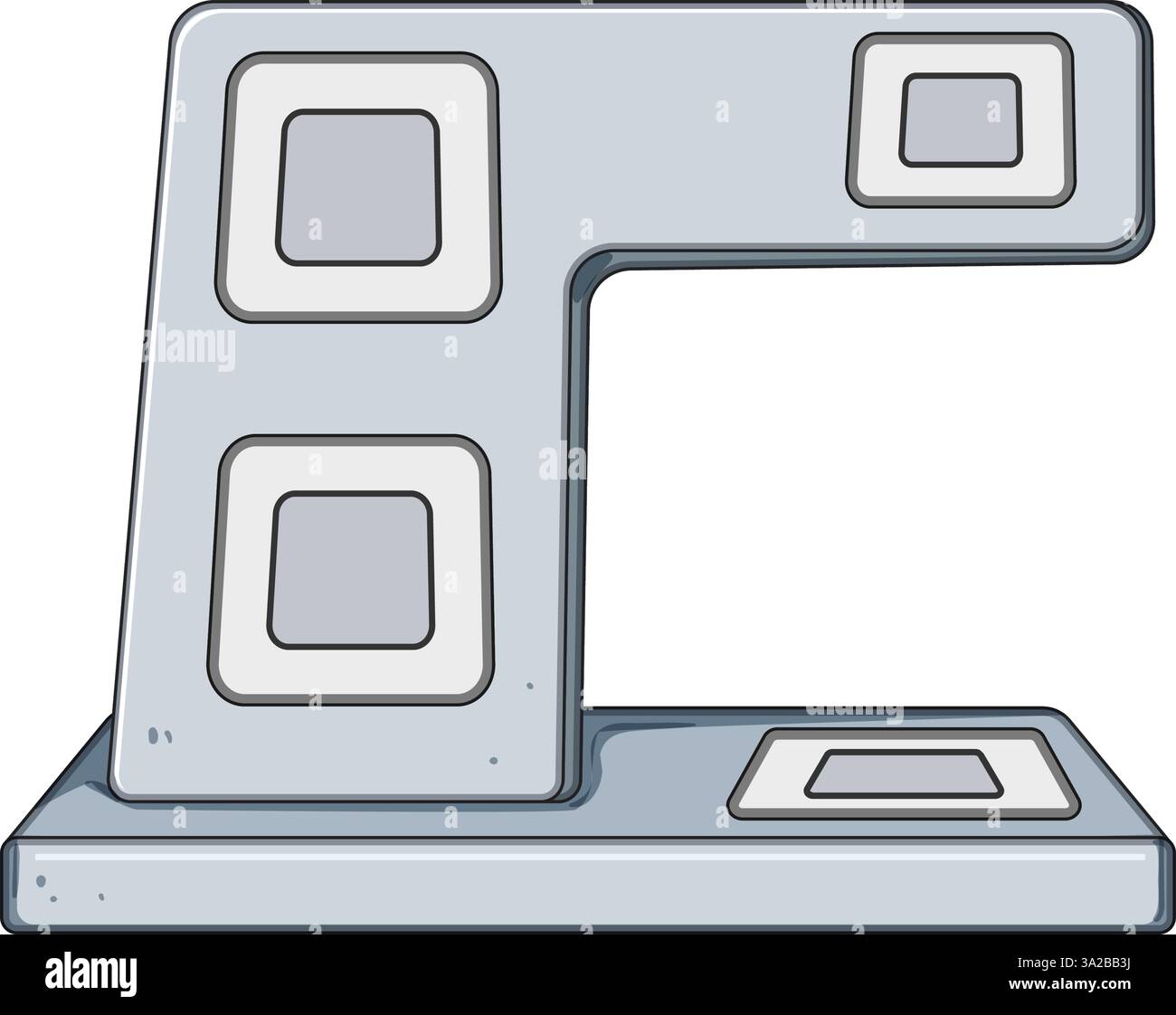 dock charging stand wireless cartoon vector illustration Stock Vector ...