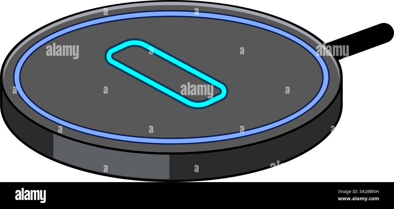 technology charging pad wireless cartoon vector illustration Stock ...