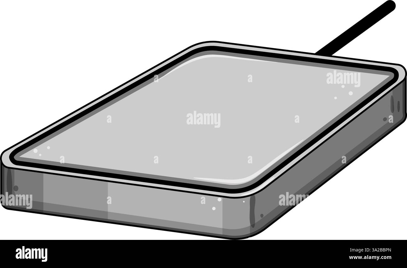 compatible charging pad wireless cartoon vector illustration Stock ...