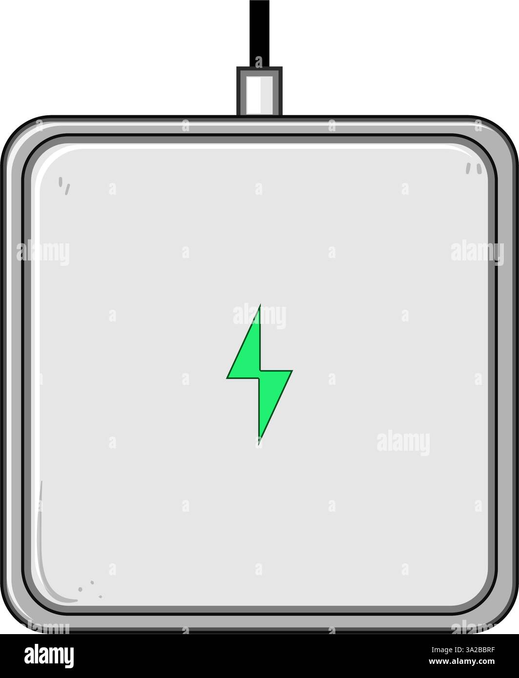 qi charging pad wireless cartoon vector illustration Stock Vector Image ...