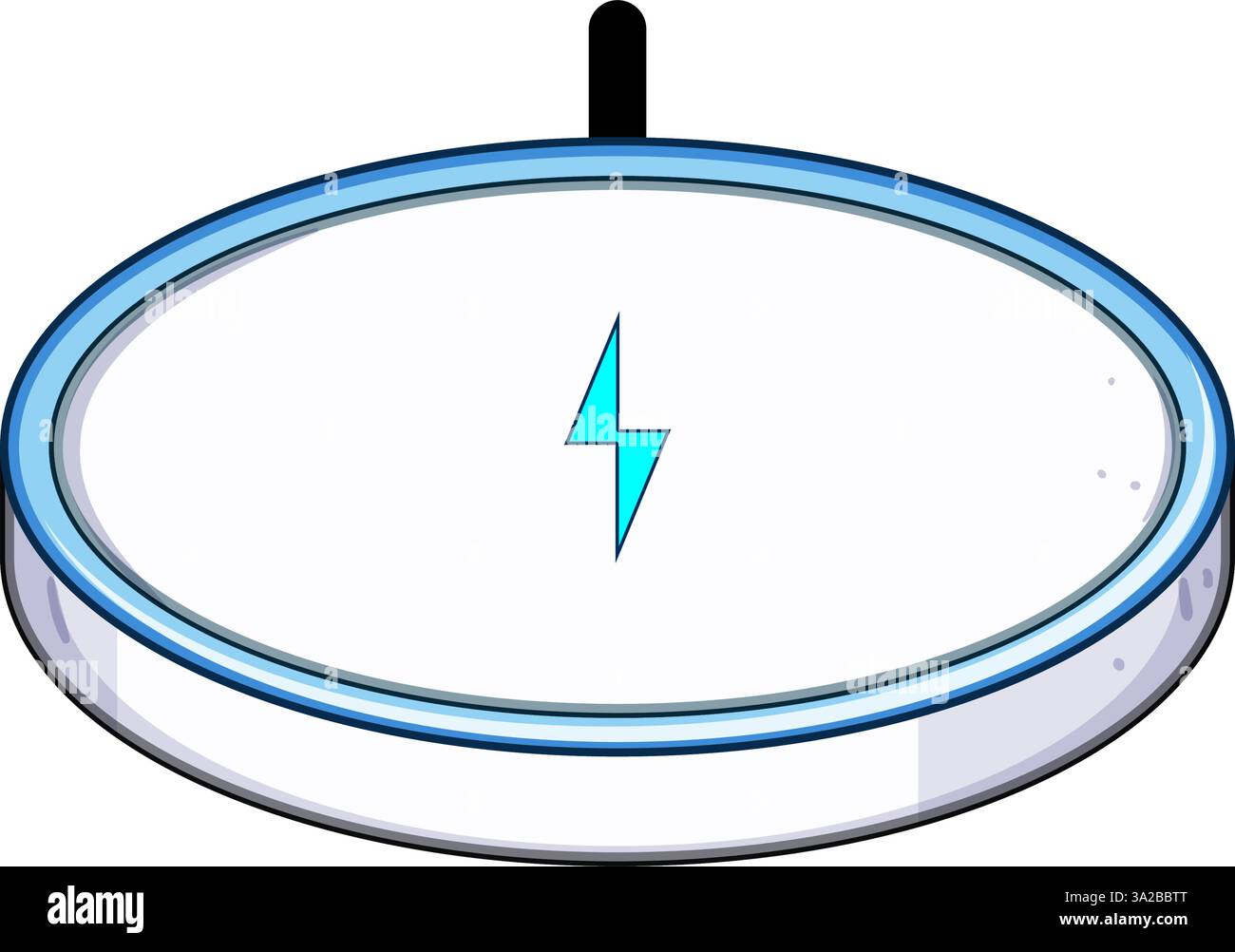 device charging pad wireless cartoon vector illustration Stock Vector ...