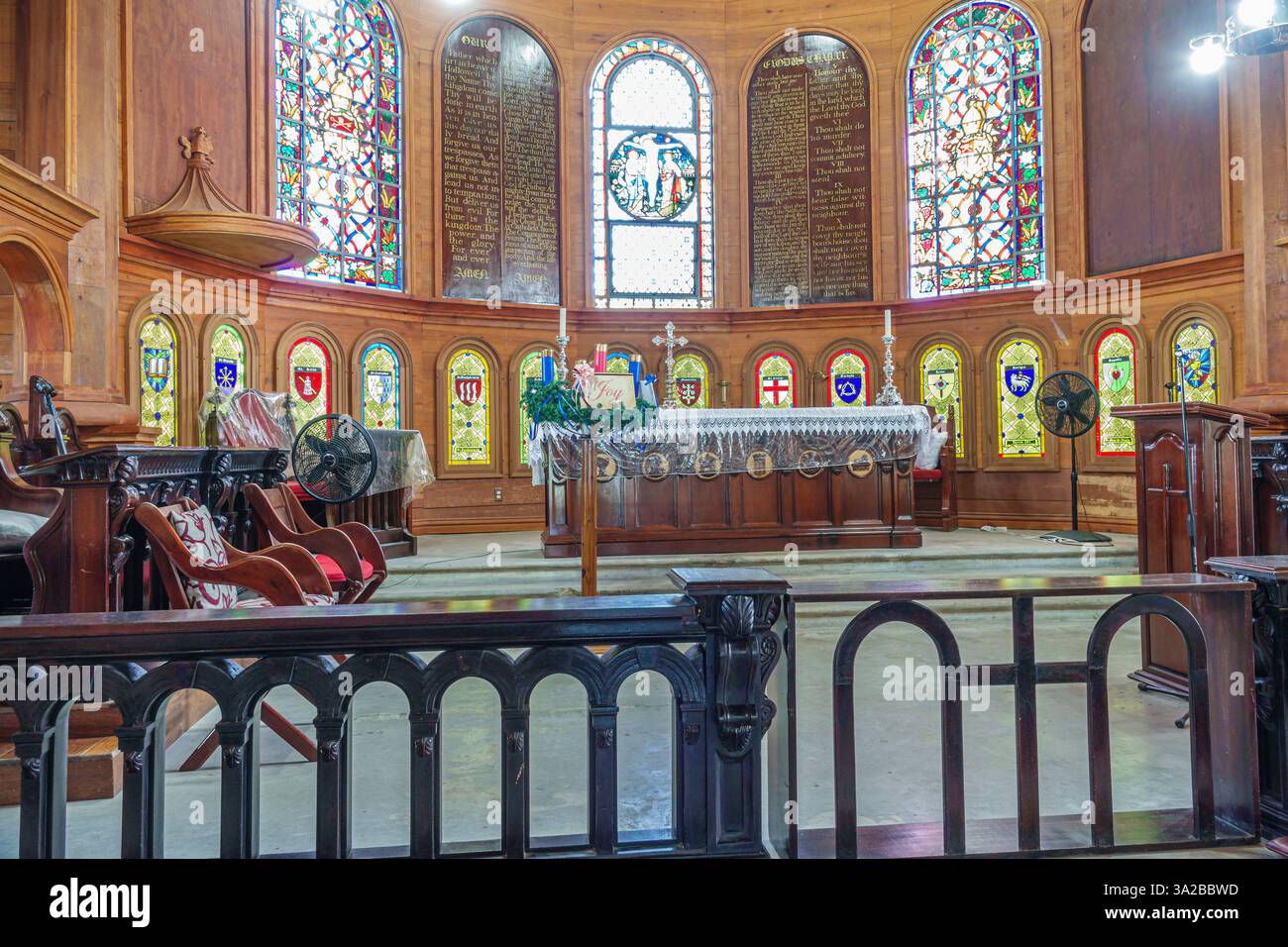 St John's Antigua and Barbuda,Cathedral of St. John the Divine Catholic church,inside interior ...
