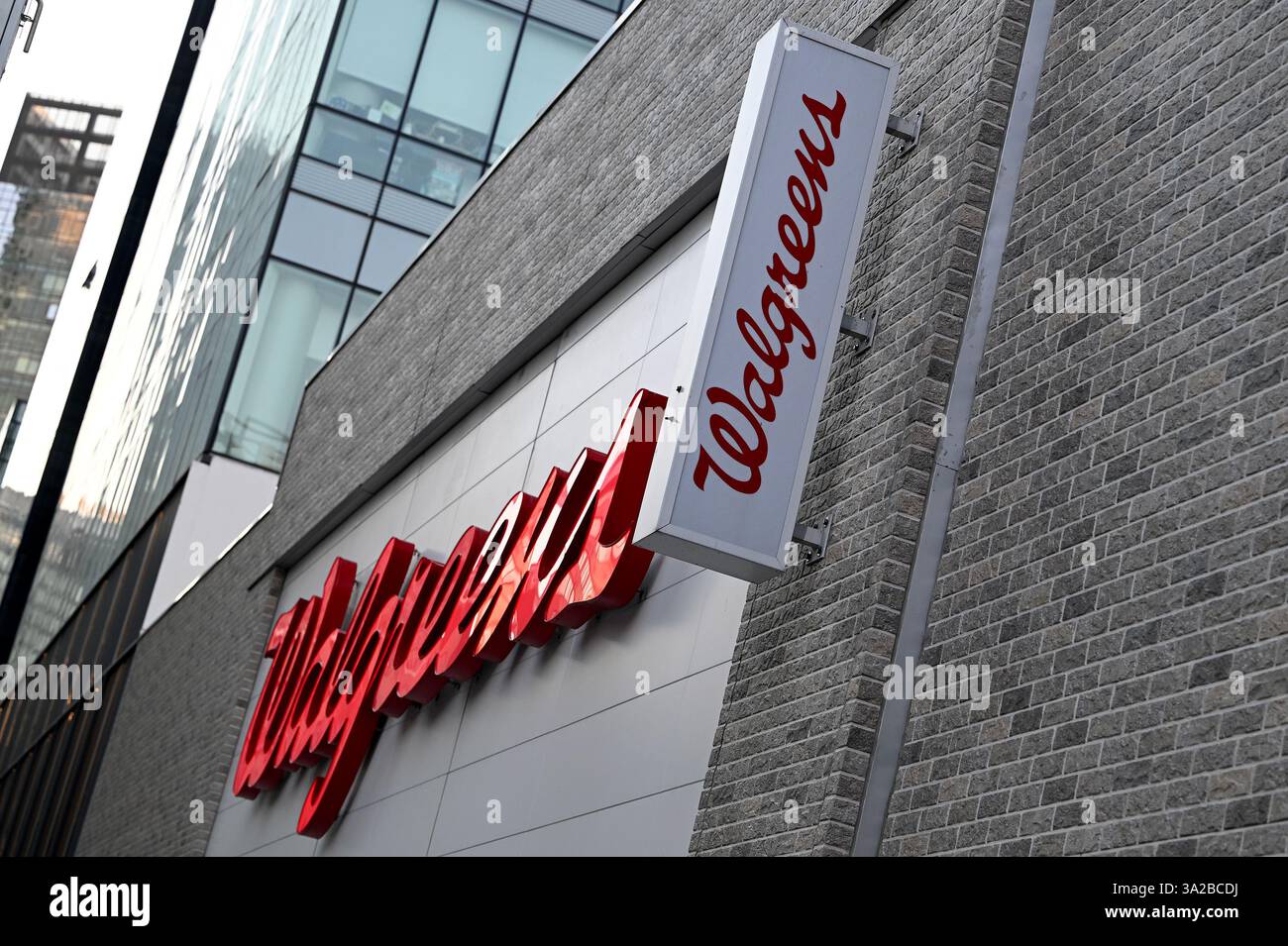 View Walgreens Pharmacy and retail store signage in the Queens borough ...