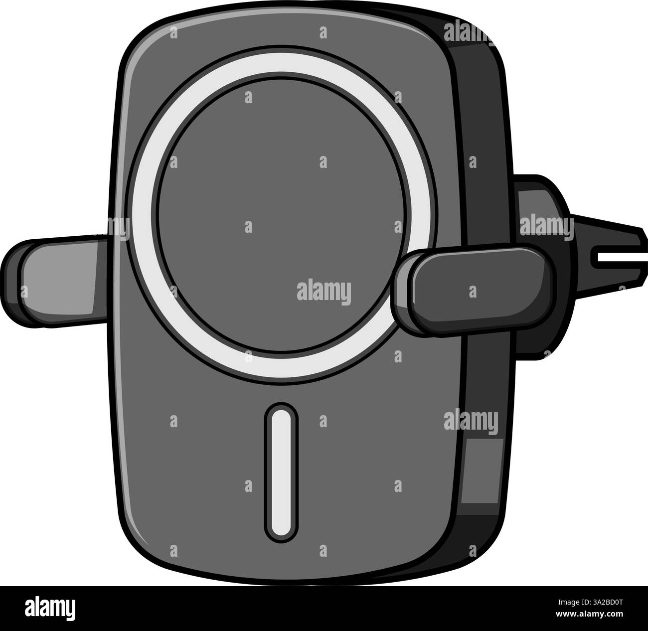 portable car charger wireless cartoon vector illustration Stock Vector ...