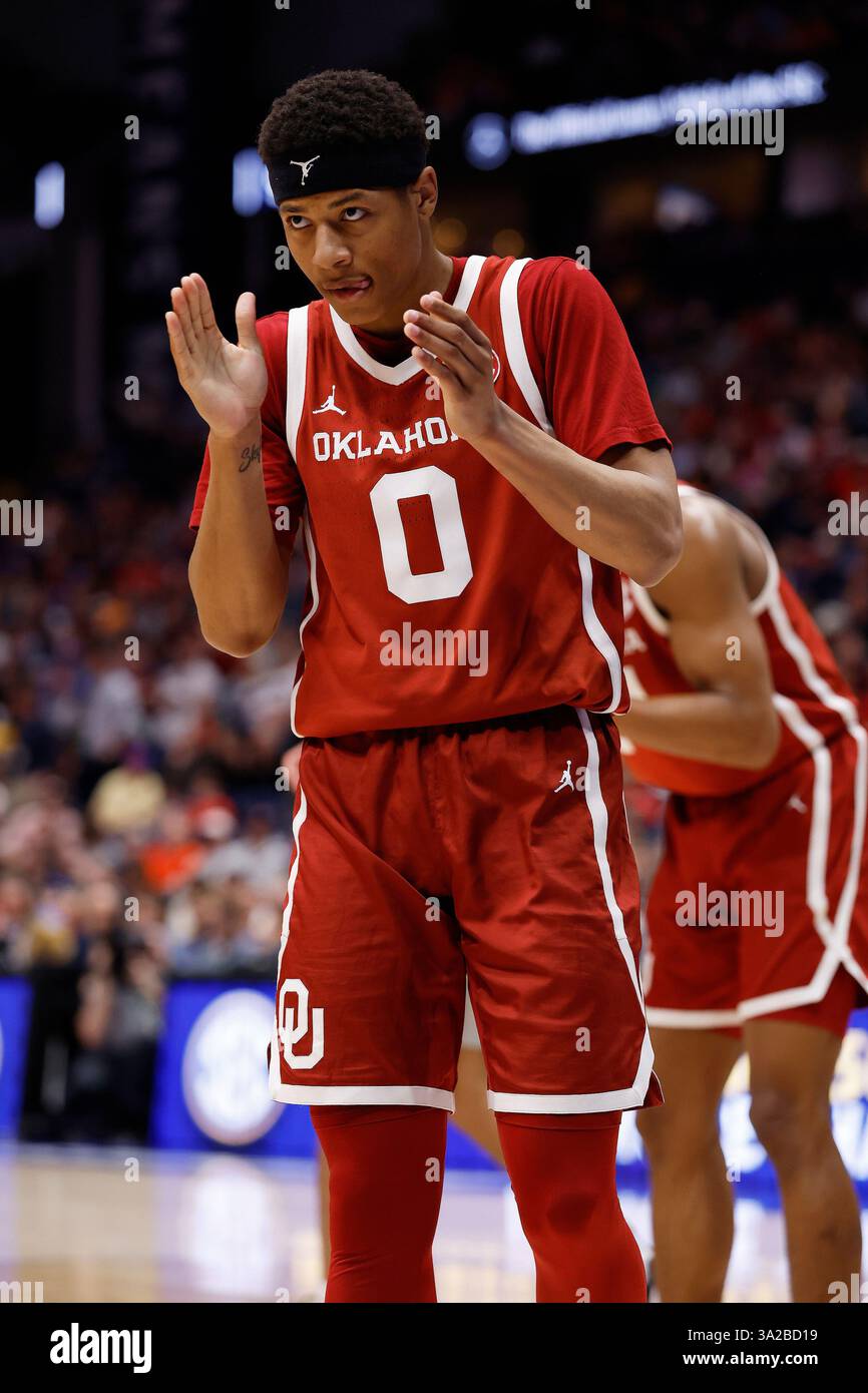 NASHVILLE, TN - MARCH 12: Oklahoma Sooners guard Jeremiah Fears (0 ...