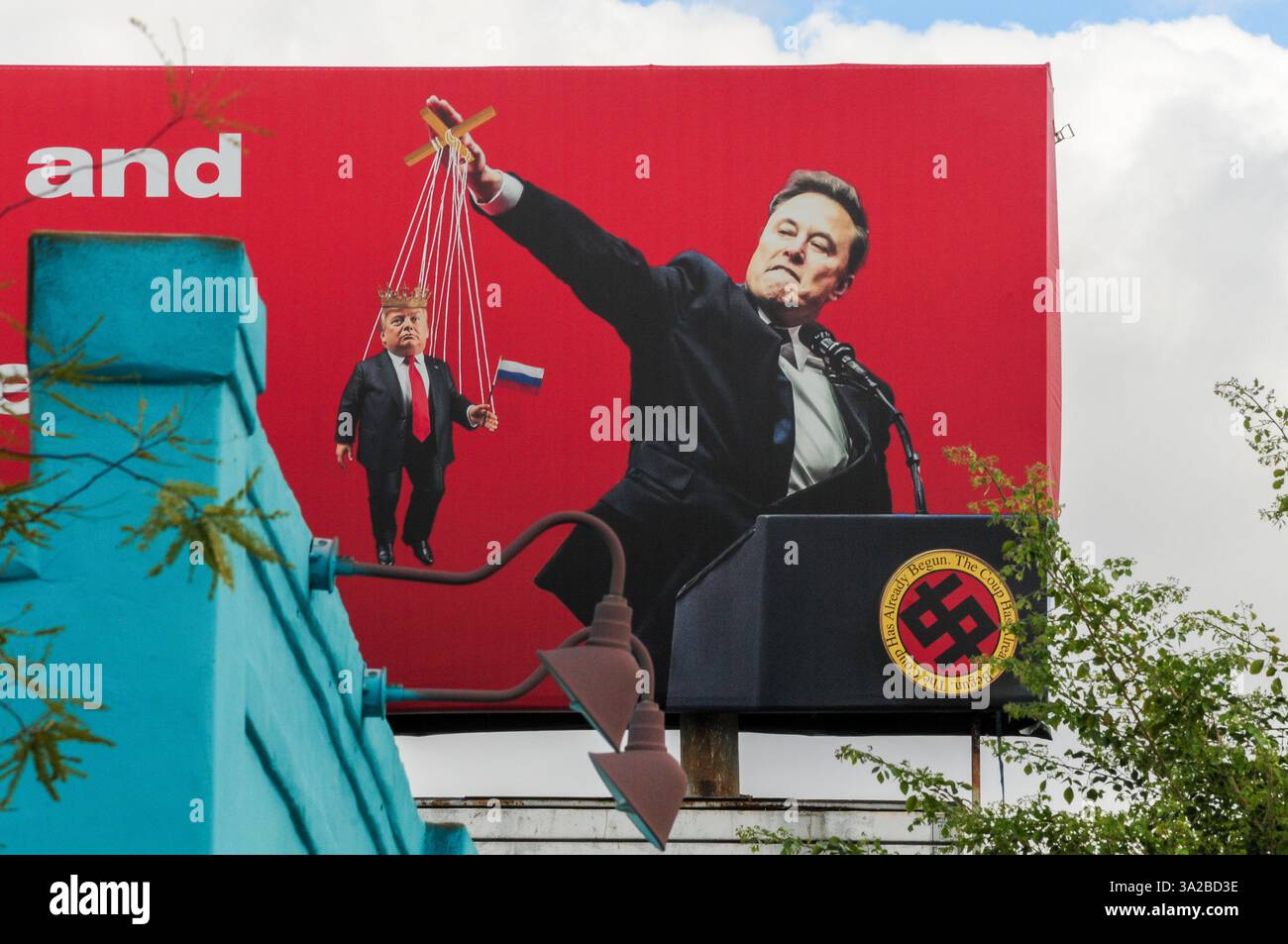 Phoenix, Arizona, USA. 12th Mar, 2025. A new political billboard by ...
