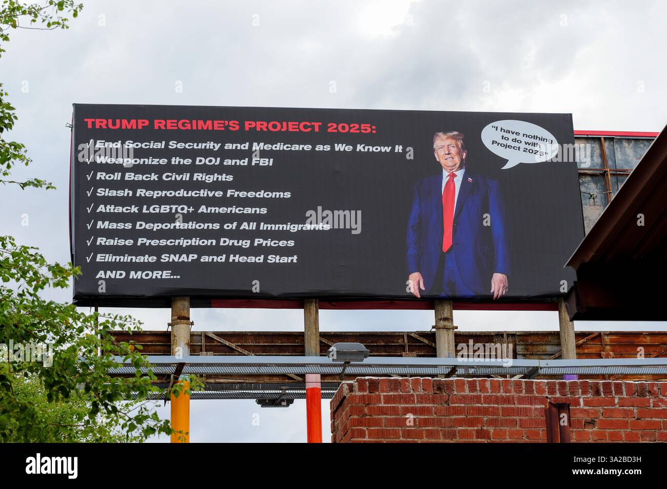 Phoenix, Arizona, USA. 12th Mar, 2025. A new political billboard by ...