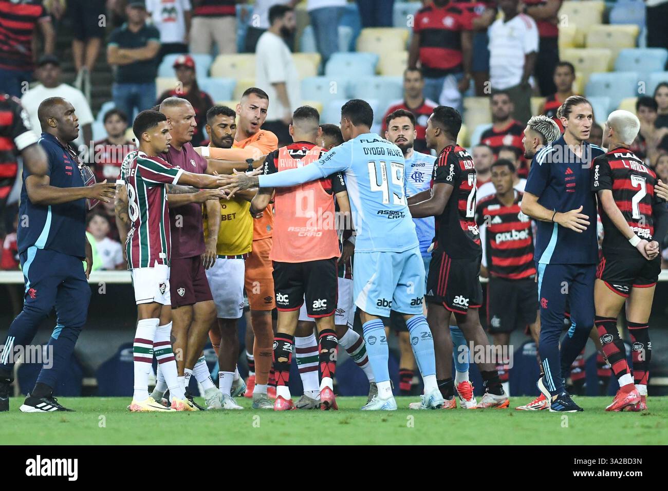 Rio De Janeiro, Brazil. 12th Mar, 2025. Fluminense x Flamengo held at ...