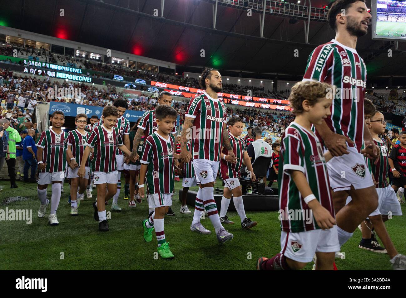 RIO DE JANEIRO, BRAZIL - FEBRUARY 12: GUGA of Fluminense enters the ...