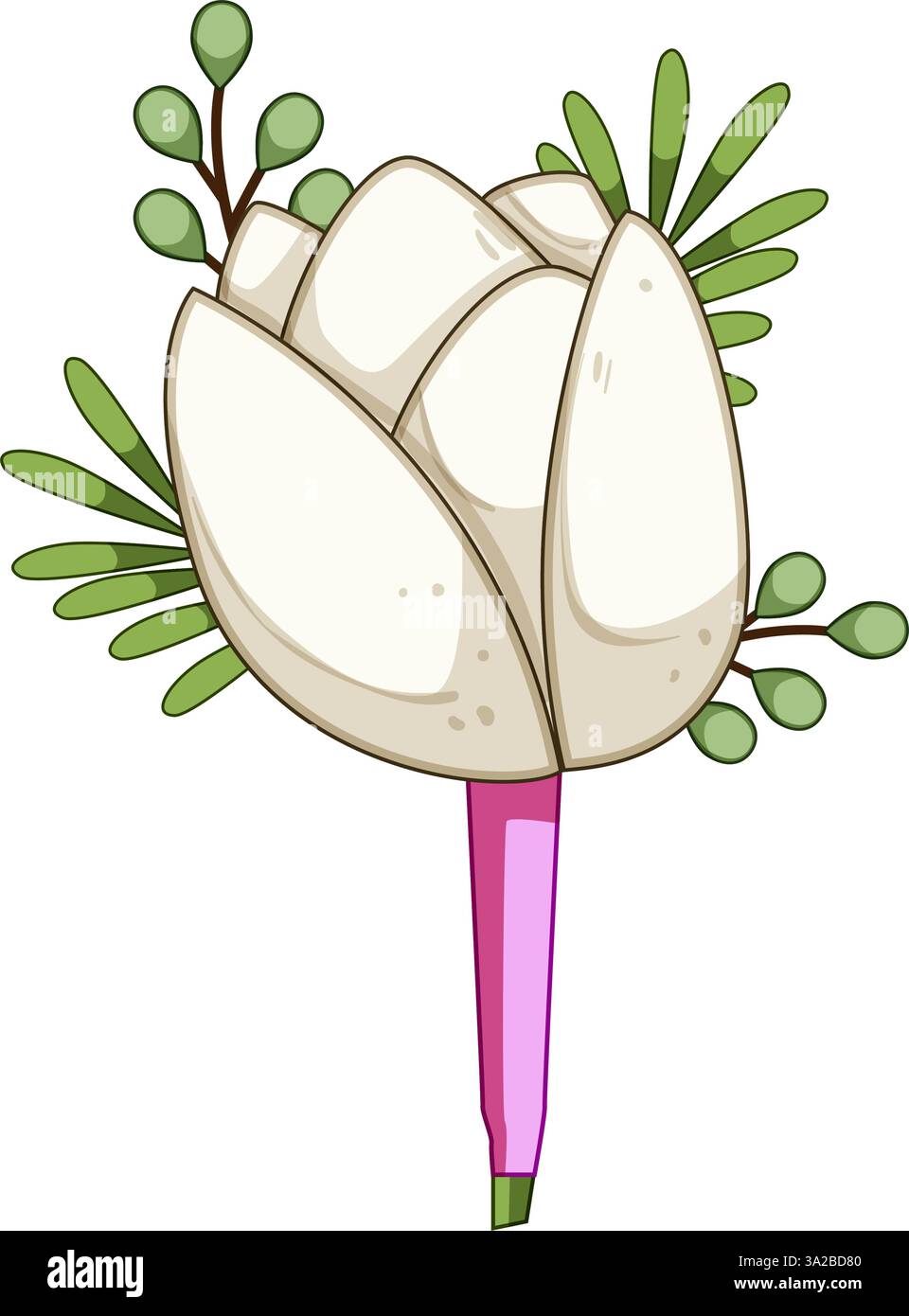 accessory boutonniere cartoon vector illustration Stock Vector Image ...